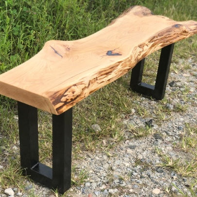 Handcrafted Rustic & Modern Live Edge Benches – 1 of A Kind Live Edge Slabs