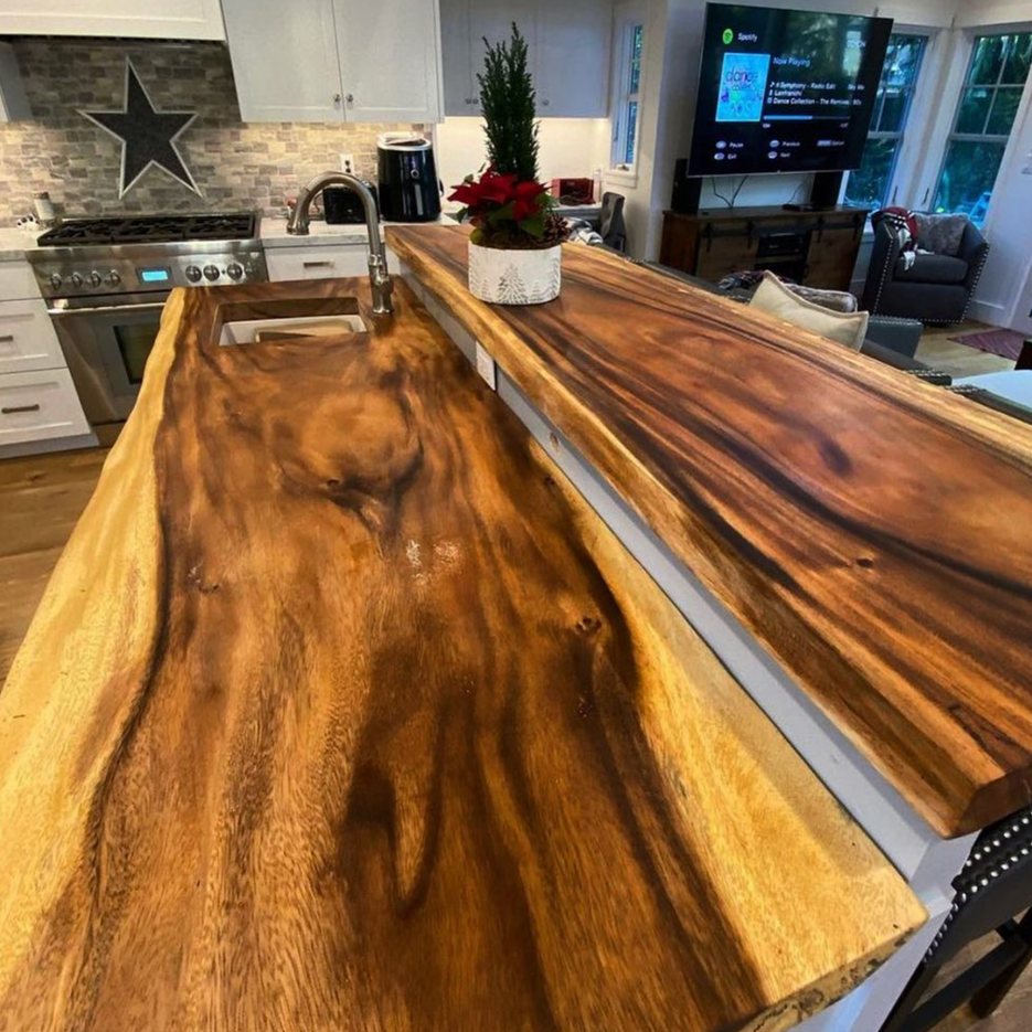 Monkey Pod (Acacia) Live Edge Slabs & Furniture – 1 of A Kind Live Edge ...